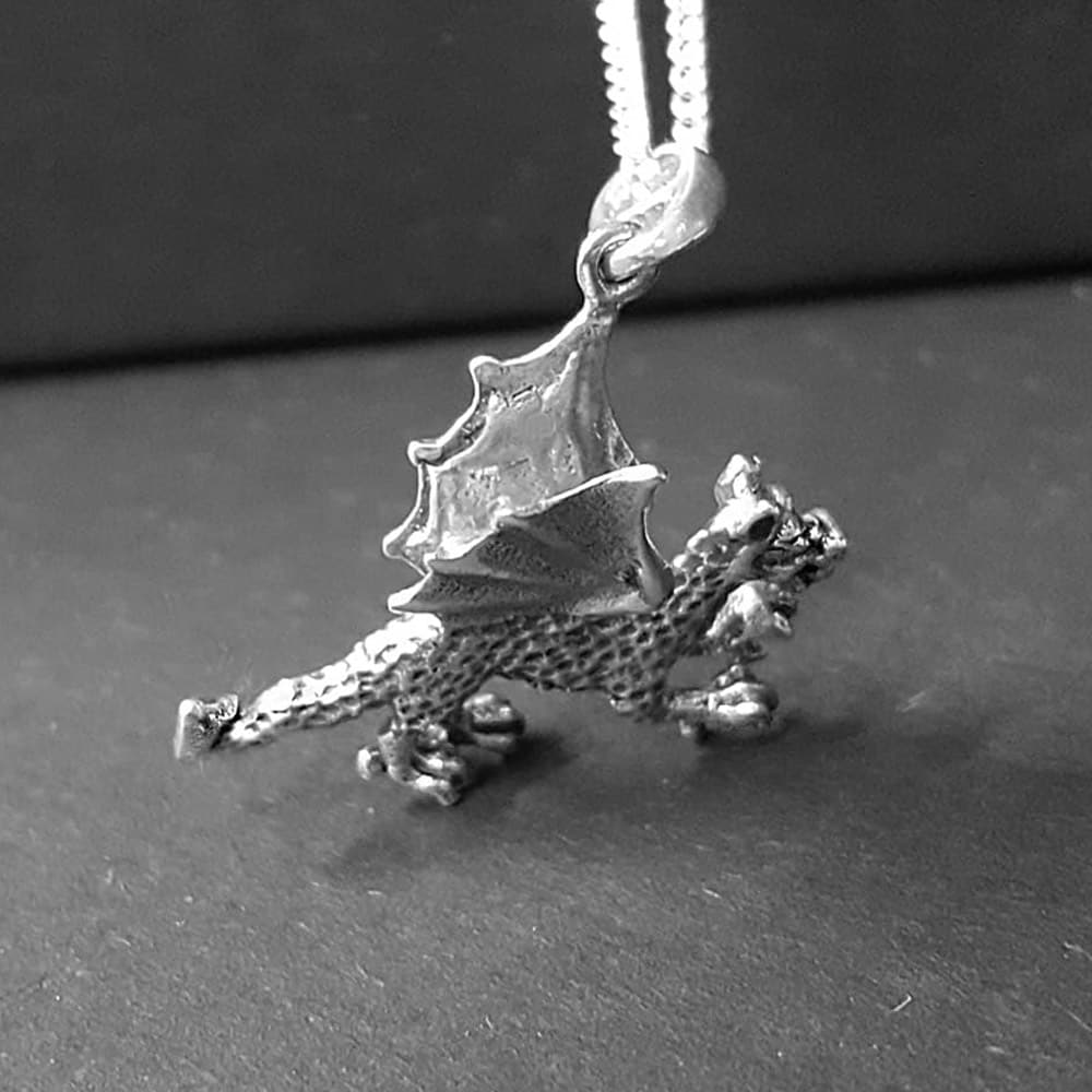 Gothic Winged Dragon Pendant, Dragon Necklace For Men & Women ...