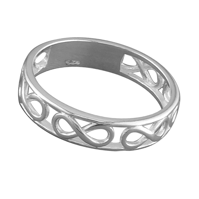 Infinity Symbol Ring, Infinity Band Sterling Silver Ring – SilverfireUK